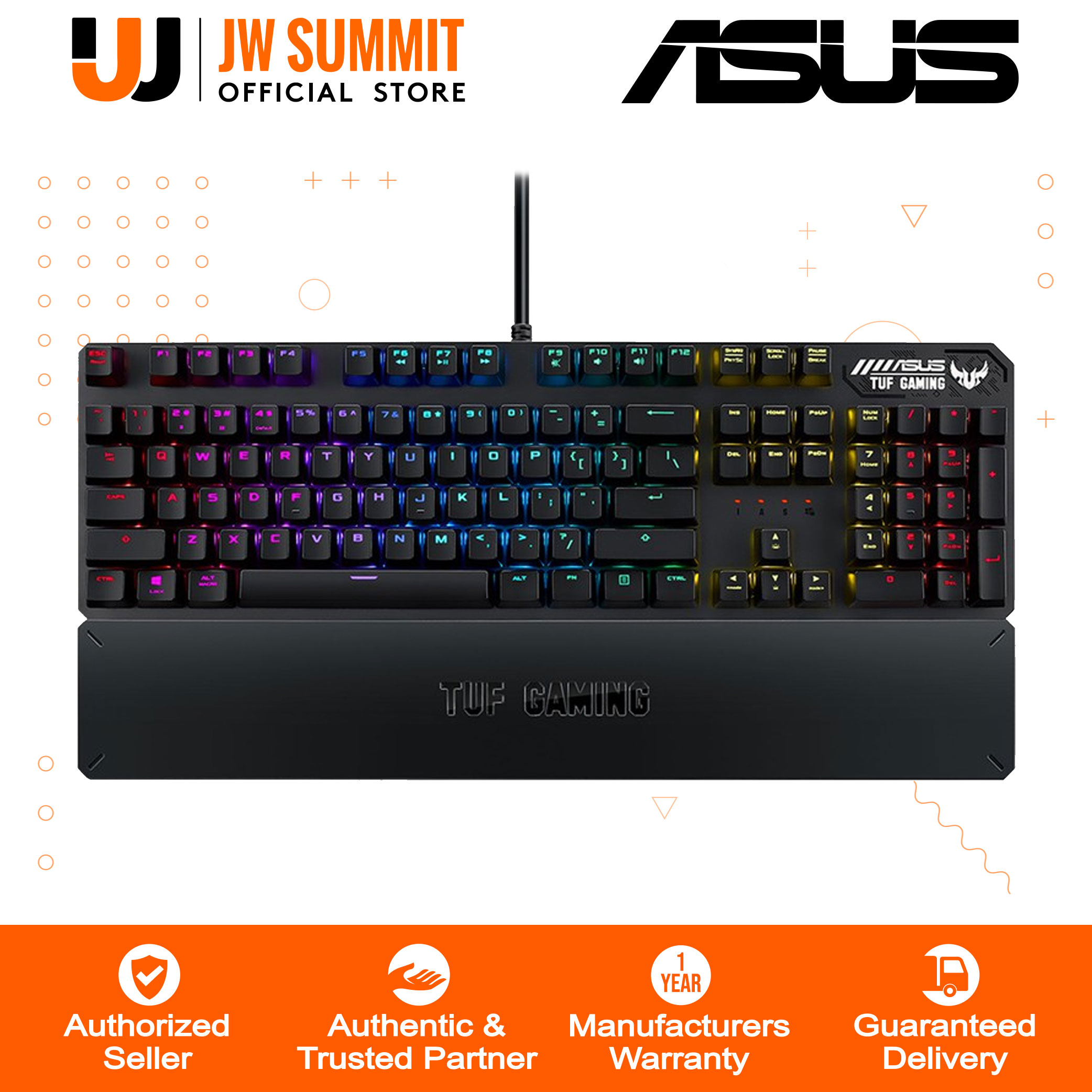 ASUS TUF Gaming K3 Red Linear Mechanical Switch, RGB Mechanical ...