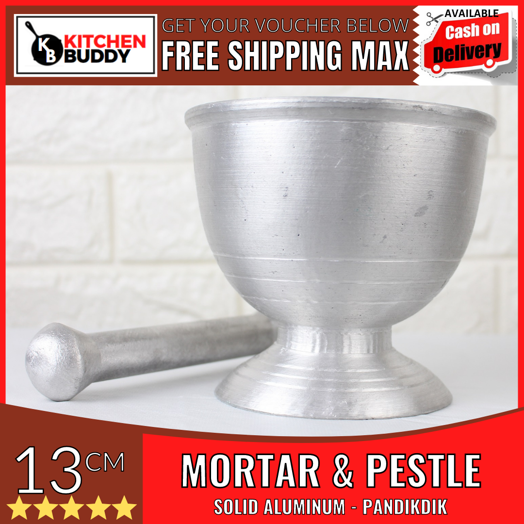 Solid Aluminum Mortar and Pestle / ALMIRES / PANDIKDIK - Big Size 4.70 ...