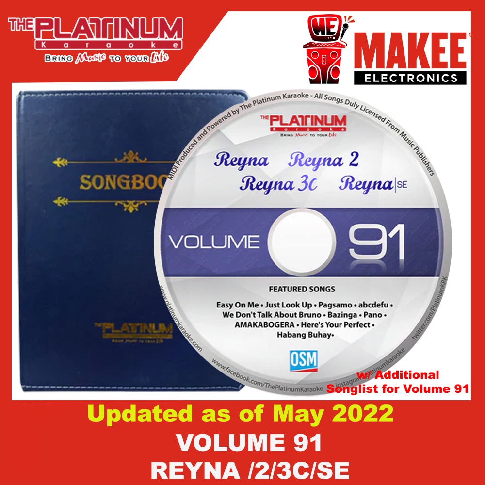 PLATINUM REYNA 1 / 2 / 3C CD w/ SONGBOOK VOL 91 (MAY 2022) | Lazada PH