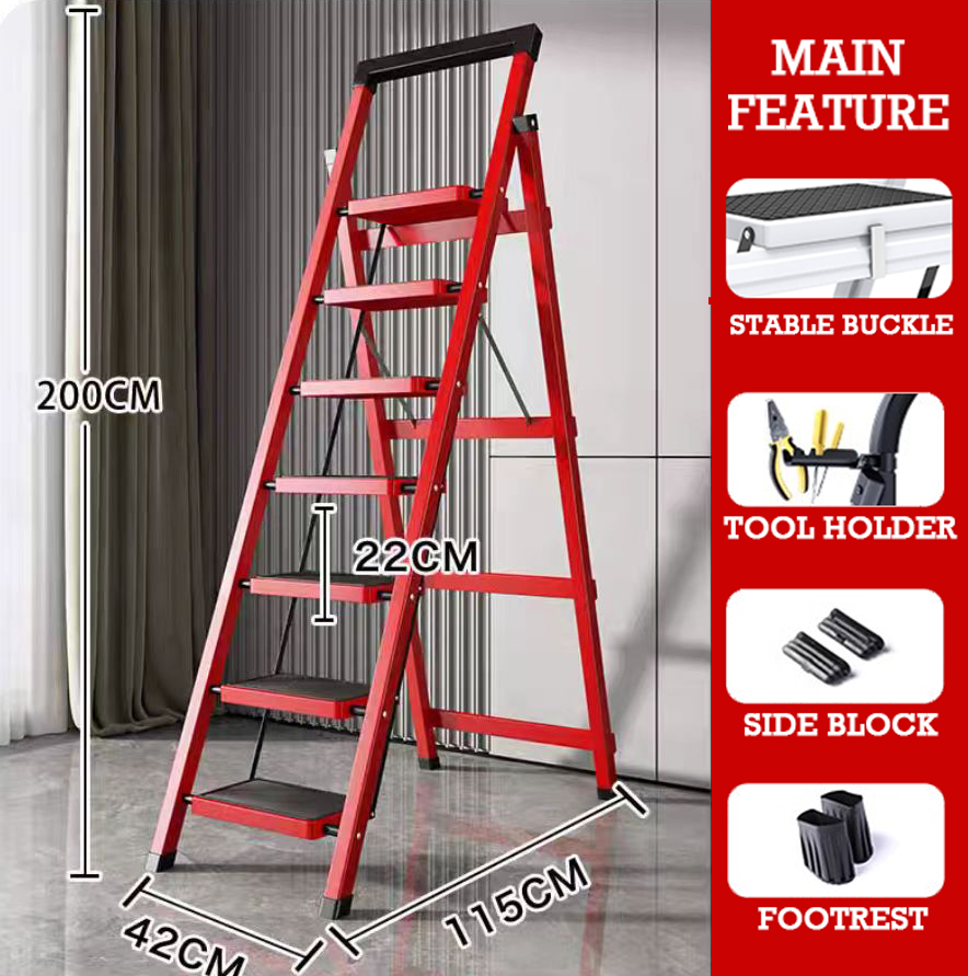 3/4/5/6 Step Ladder Foldable Aluminum Hagdanan heavy duty Step ladder ...