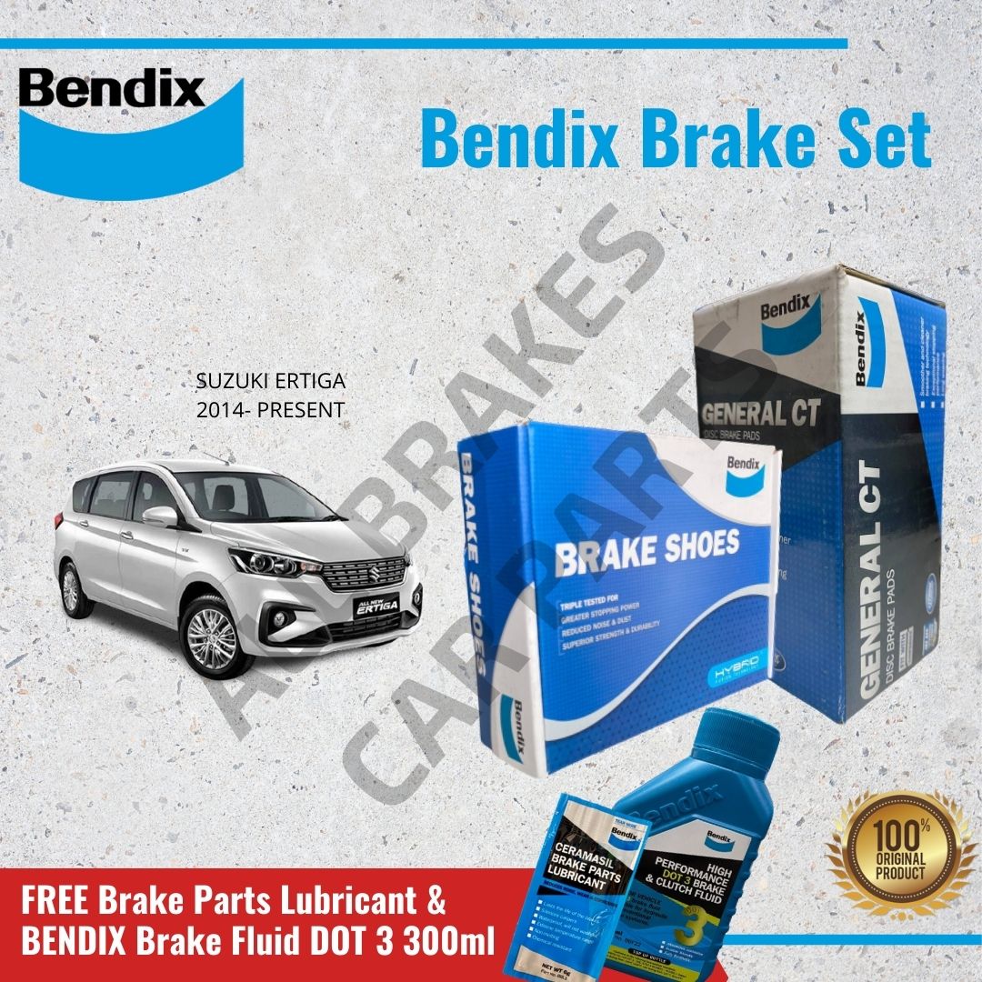 Bendix Brake Set Suzuki Ertiga 2014-Present with FREE Lubricant & Brake ...