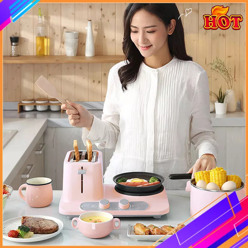 Toaster Home Breakfast Machine Multifunctional Three-In-One Small ...