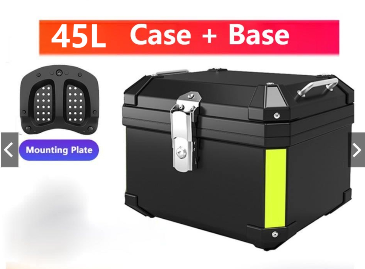 45L Liters topbox Motorcycle helmet Compartment Box ABS Plastik ...