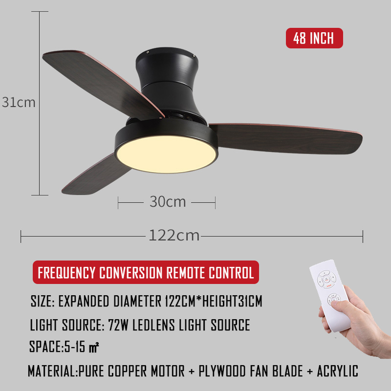 【Manila stock, COD】 42/48 Inch Ceiling Fan With Light Remote Control ...