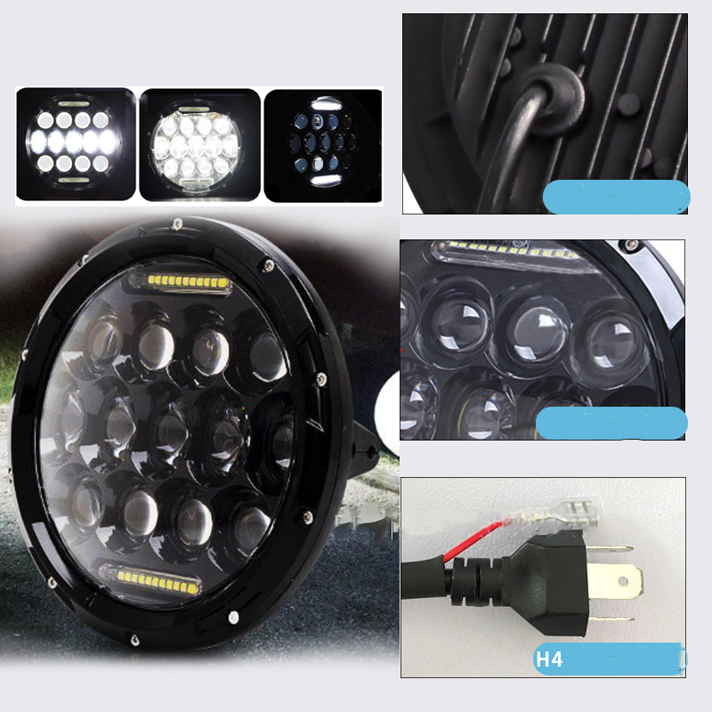 REYGEAK 7 " Inch 65W LED Light DIY Part Motorcycle Round Headlight ...