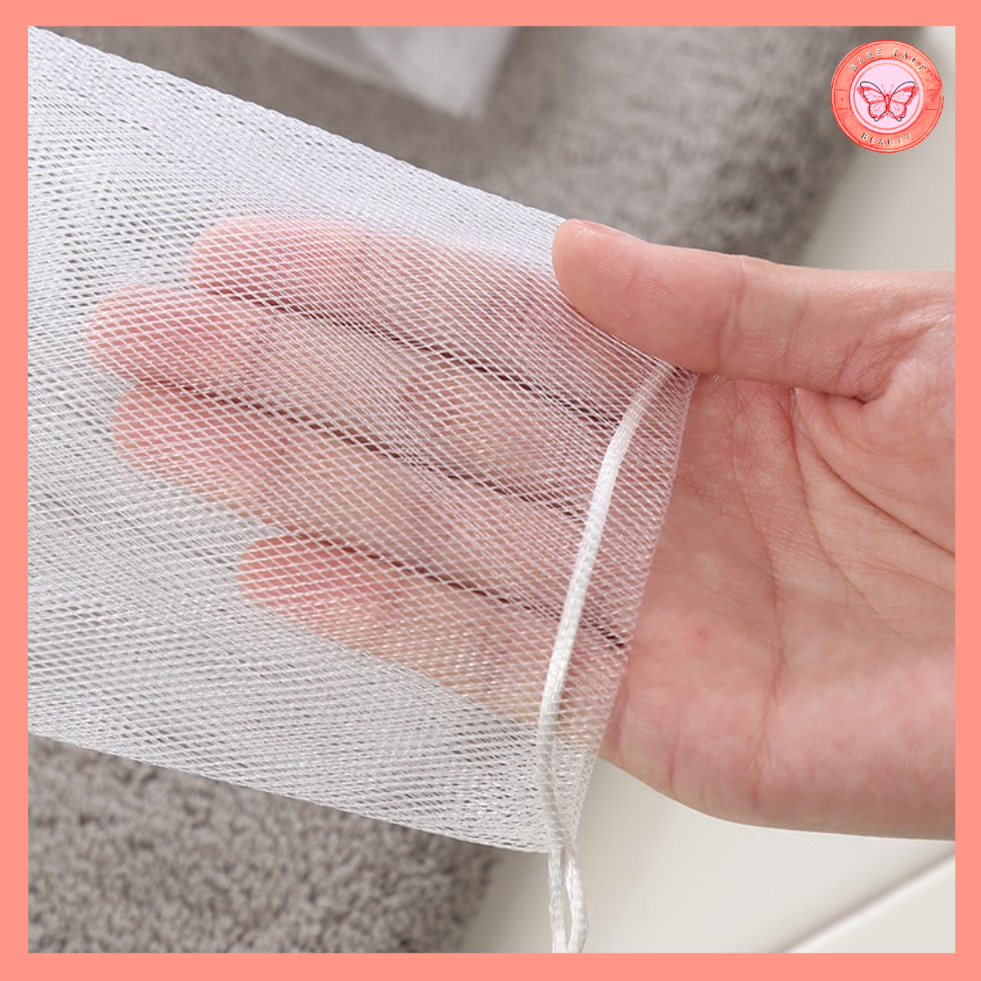 Bare Face - Foaming Mesh Net, Soap Pouch, Bubble Mesh Bag for Cleaning ...