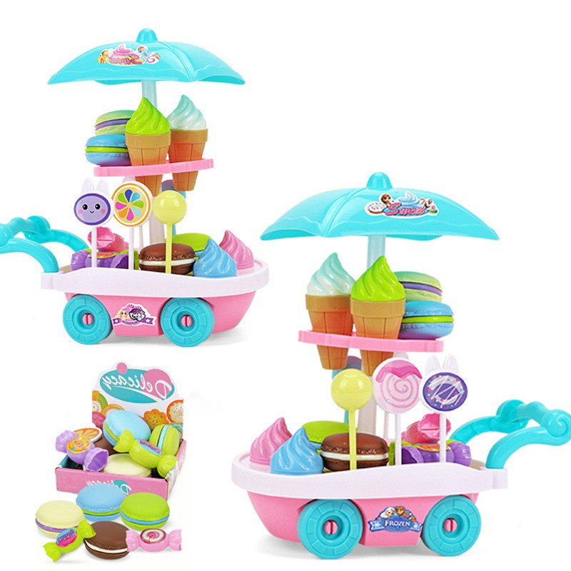 Toys KingsLand Mini Ice Cream Candy Car Toy Sweet Dessert Cart | Lazada PH