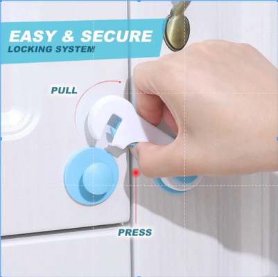 New Baby Safety Lock Children Cabinet Drawer Door Fridge Blockers Lock ...