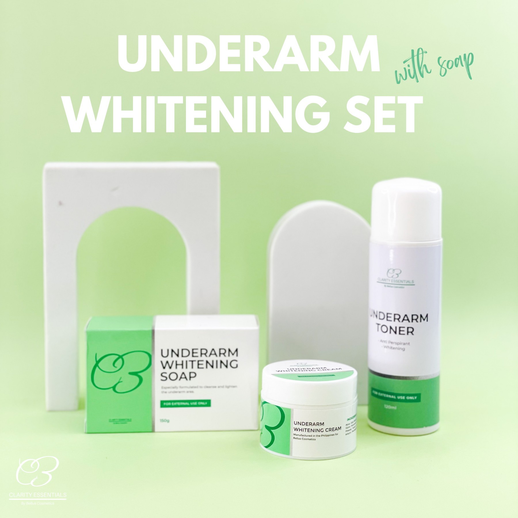 Underarm Whitening Set| Big Set w/ soap - Clarity Essentials | Lazada PH