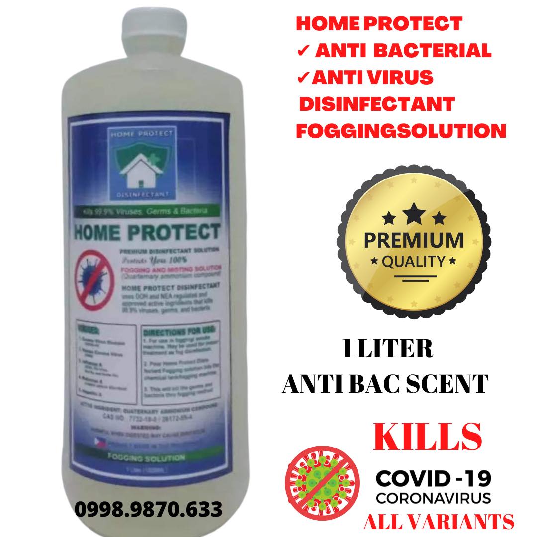 Home Protect 1 Liter bacto Zero Fresh Scent Anti bacterial Anti -Virus Anti-Microbial Solution ...