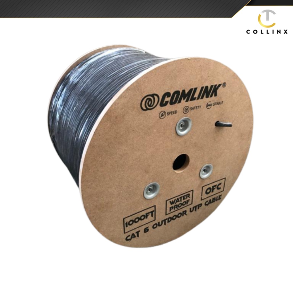 305M CAT 6 Outdoor Pure Copper UTP Cable | 1000FT Comlink ODC6-C305 LAN ...