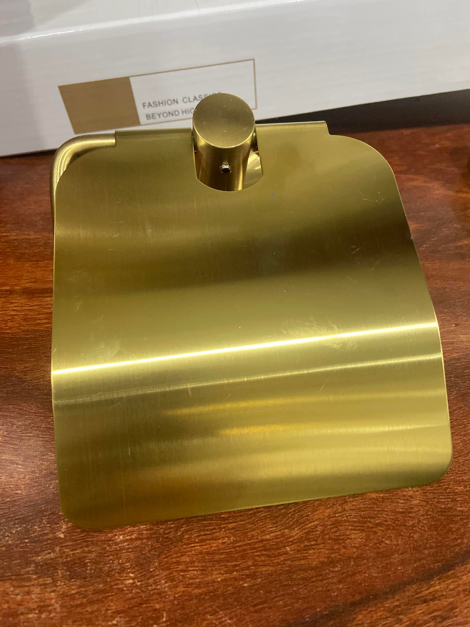Stainless Steel 304 ss Brushed Gold Paper Holder Wall Mounted Pivoting ...