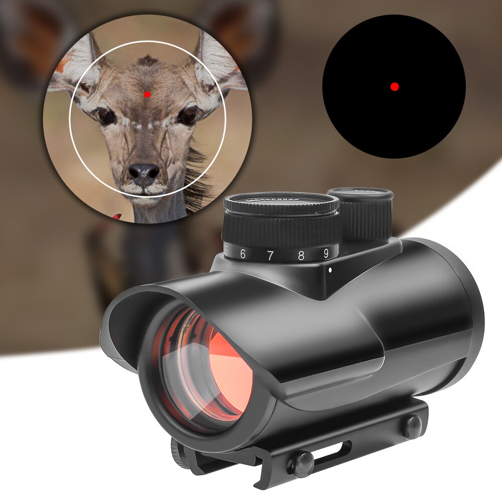 1X40RD Red Green Dot Optical Point Illuminated Scope with 11mm/20mm ...