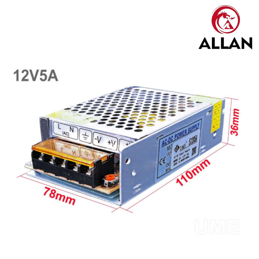 Allan DC 12V 2A 5A 10A 15A 20A 30A Centralize Power Supply CCTV Led Adapter PSU For CCTV ...