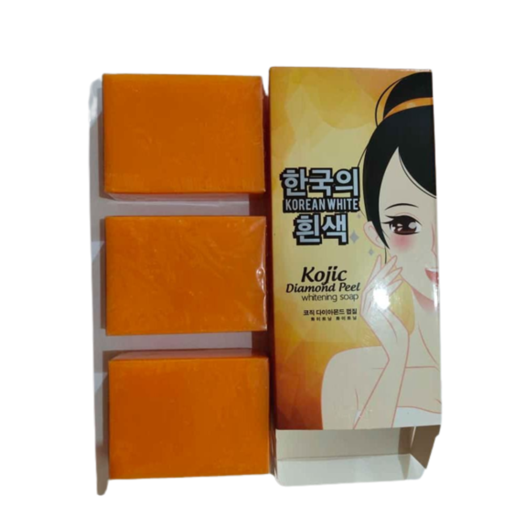 🌷100% Original KOREAN WHITE Kojic Diamond Peel Whitening Soap Pack🌼🔥 ...