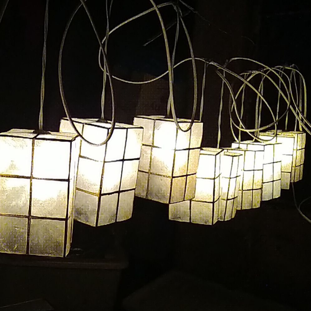 AUTHENTIC Capiz box style lamp in series lights (set of 10 ) | Lazada PH