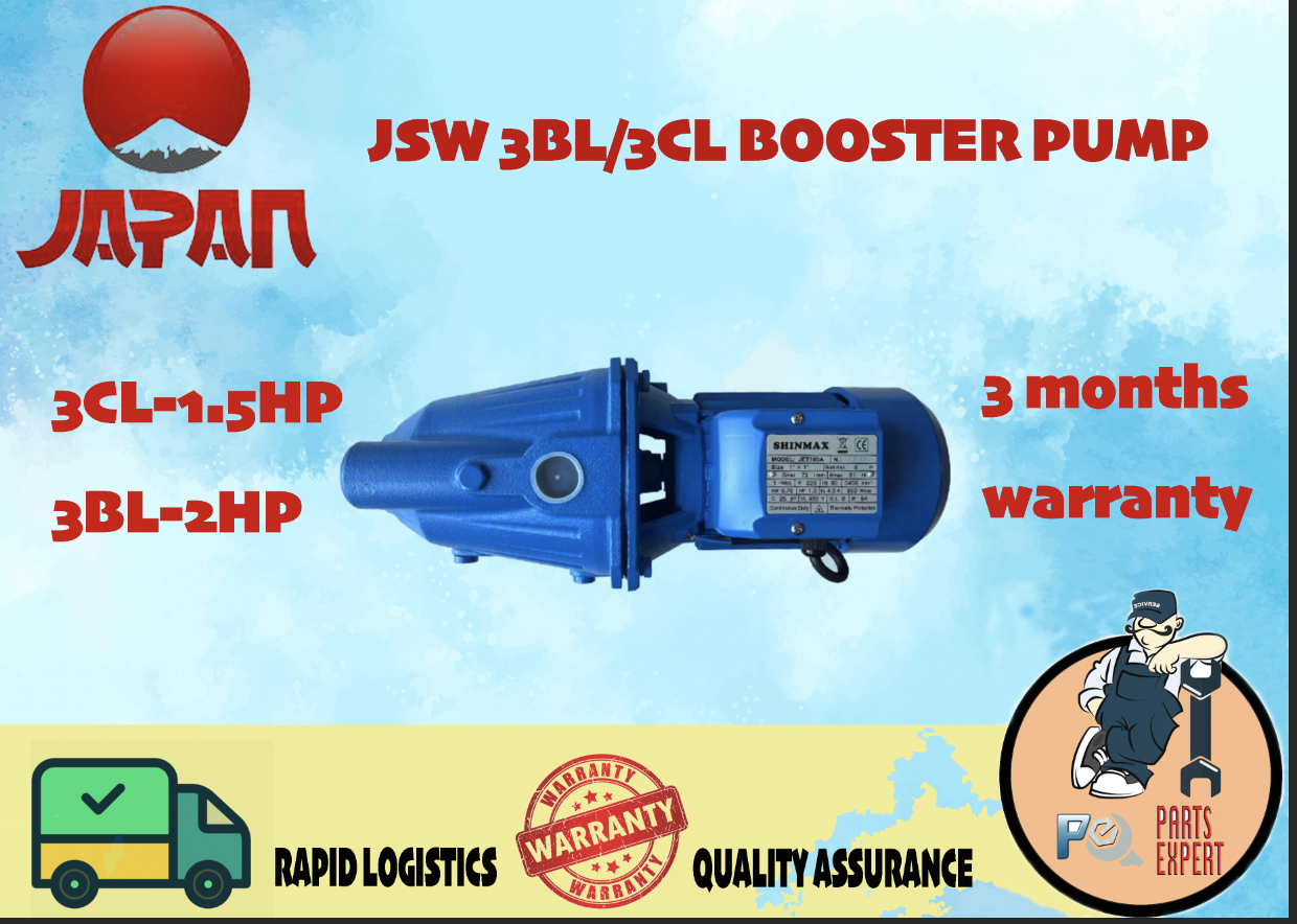 Water Booster Pump Jetmatic Pump Electric Vortex Pump JSW/3CL/3BL 1.5HP ...
