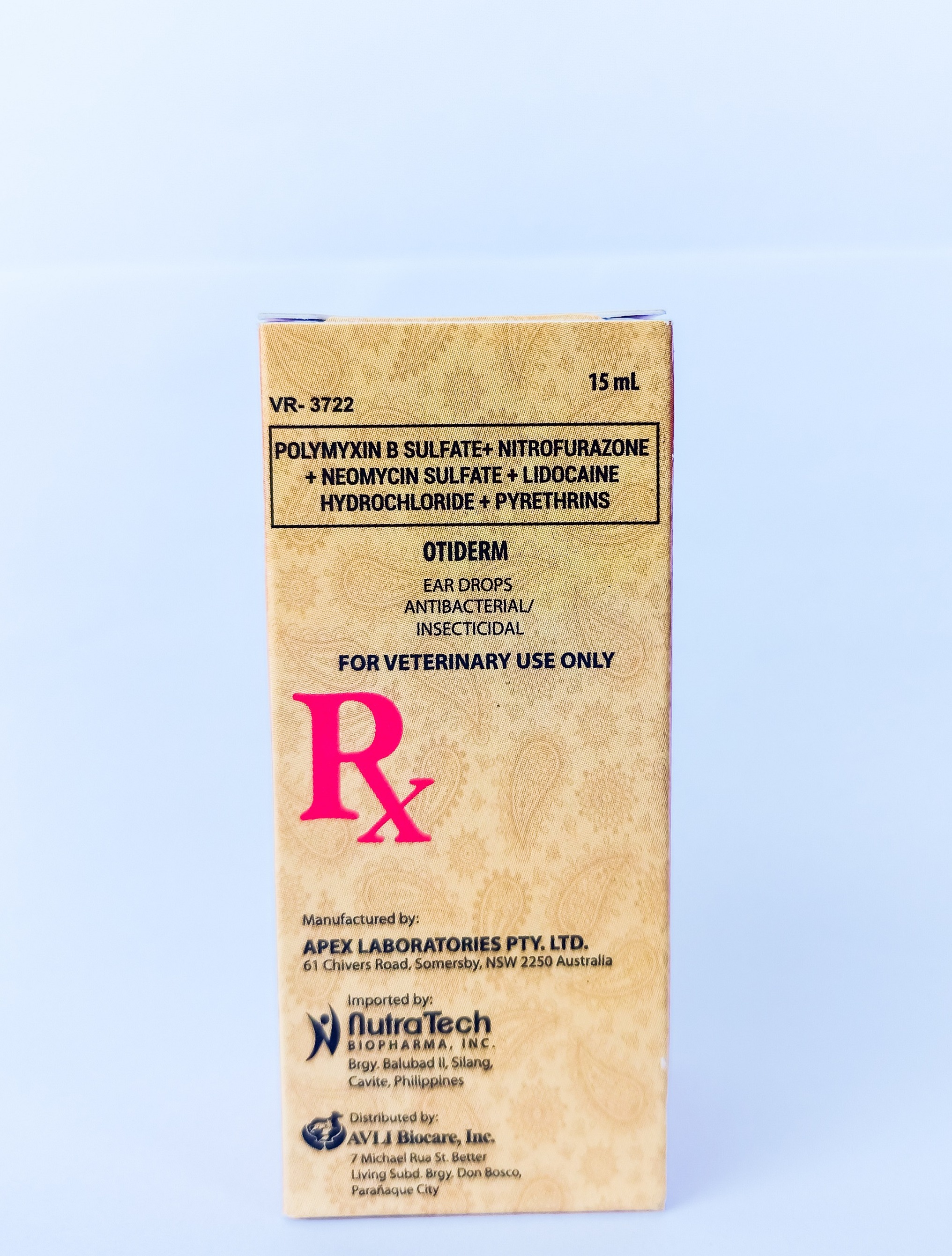 ZH. Otiderm 15ml - Ear Drops and Antibacterial/Insecticidal for Cats ...