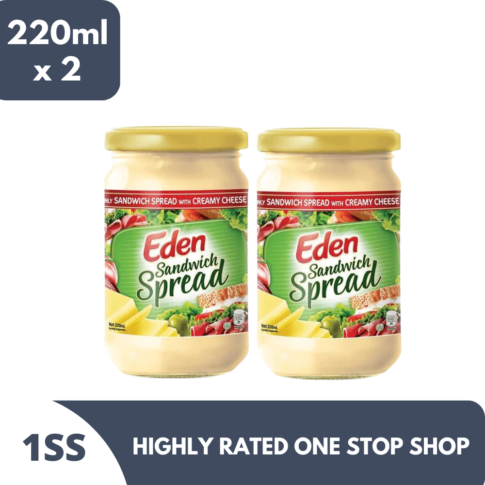 Eden Sandwich Spread with Cream Cheese in a Jar 220ml x 2 | Lazada PH