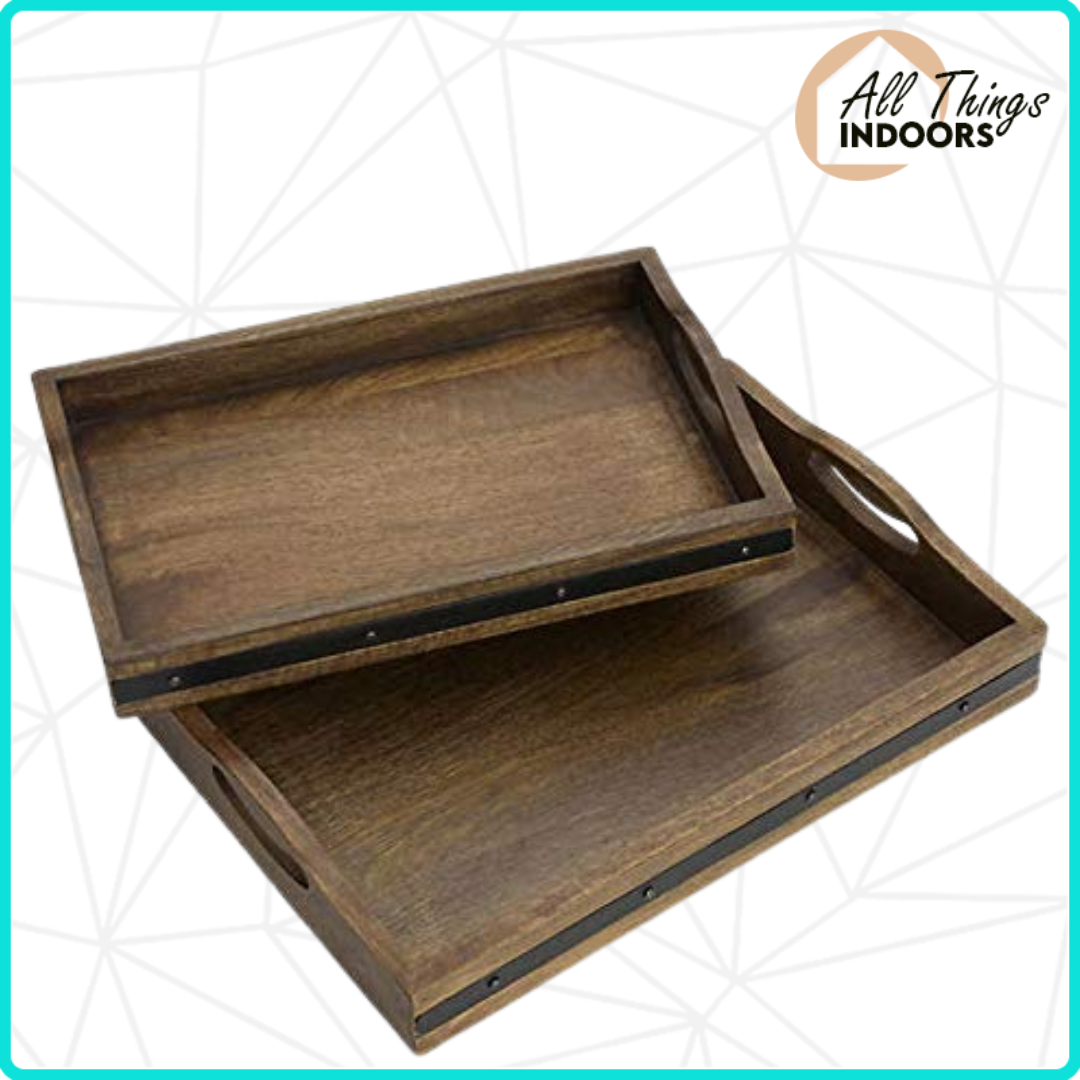 Mikasa Set of 2 Vintage Mango Wood Trays | Lazada PH