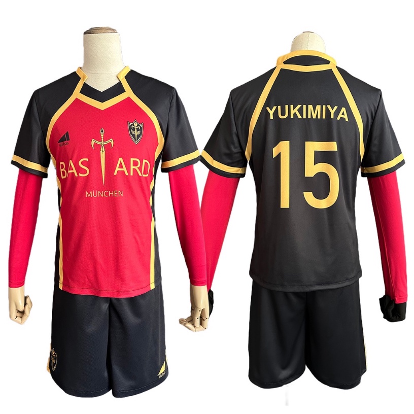 Bluelock Anime Cosplay Costume Bastard Munchen Red Uniform Ness Kaiser ...