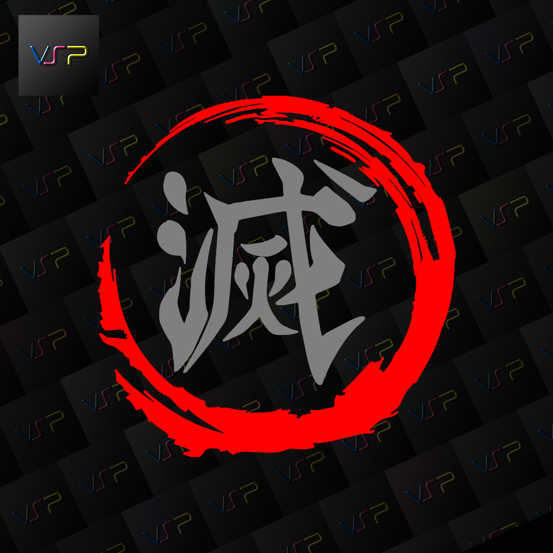 Car Motorcycle Cut out Vinyl Decal Sticker DEMON SLAYER KANJI | Lazada PH