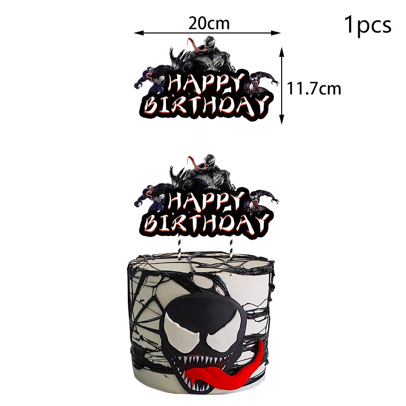 Kira Marvel superhero Venom Theme kids birthday party decorations ...