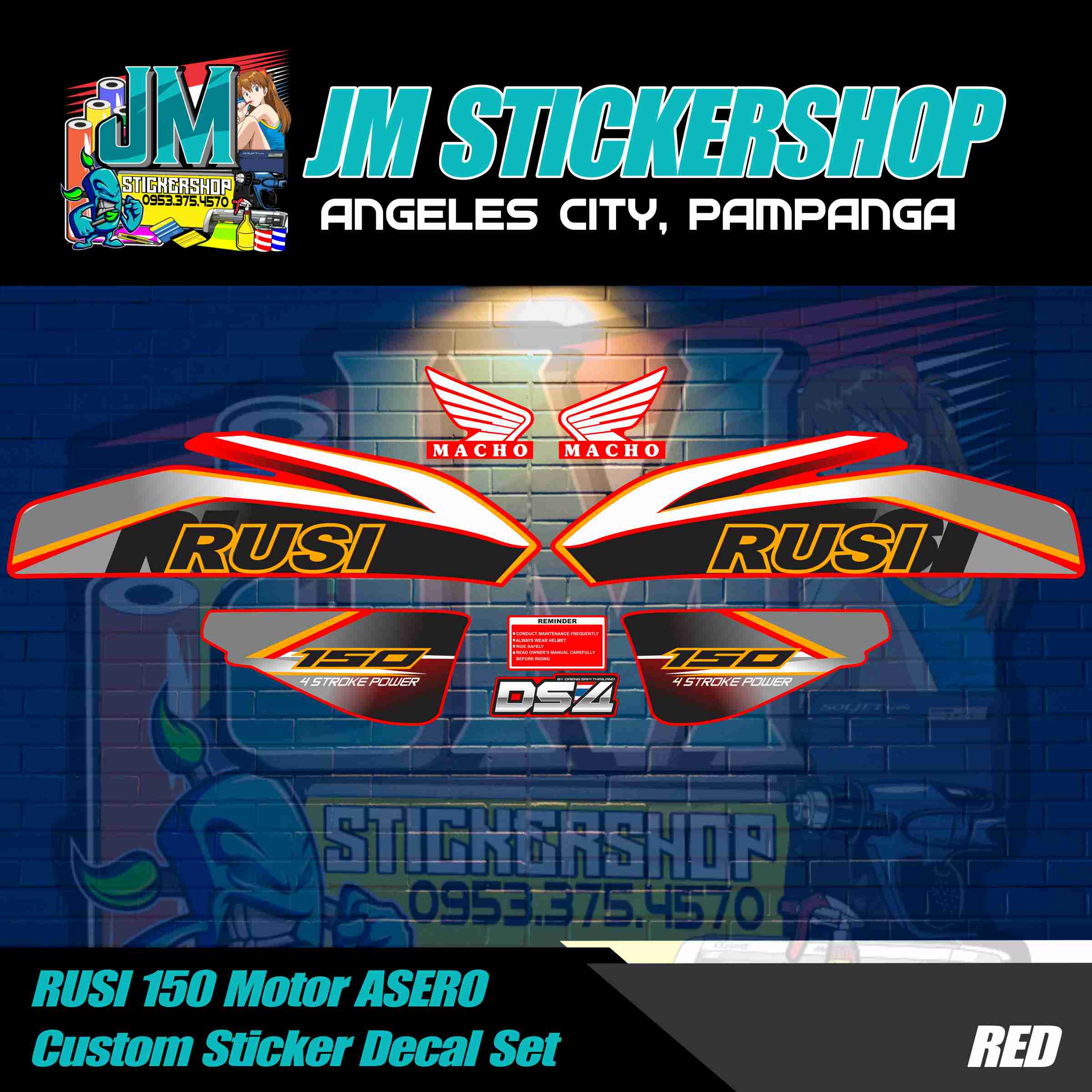 Rusi 150 Custom Sticker Decal Asero Edition | Lazada PH