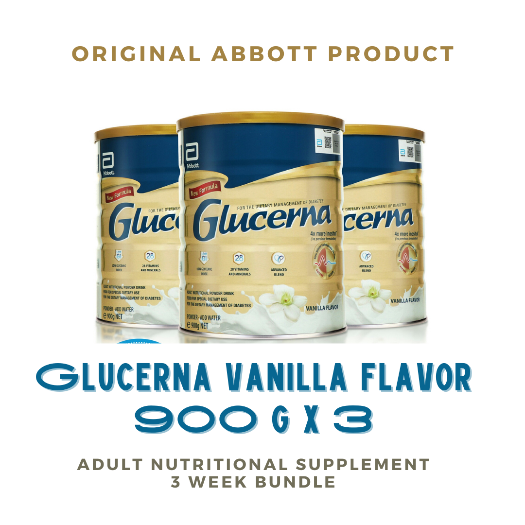 Glucerna SR Triple Care Vanilla Flavor 900 g x 3 (3 Week Bundle) | Lazada PH