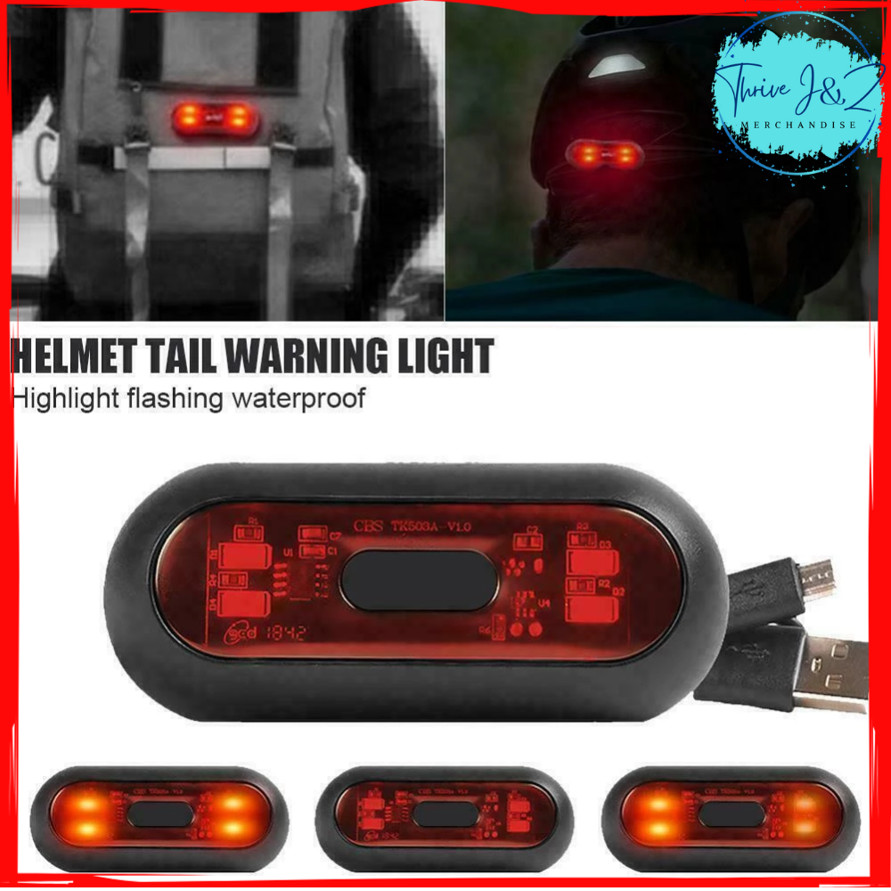 Safety Helmet Rechargeable Led Tail Light/ Rear Helmet Accessory for ...