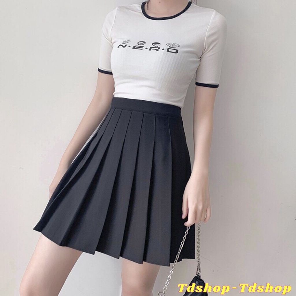 [Stock ng Pilipinas]Student Pleated Skirt Slim High Waist Skirt with ...