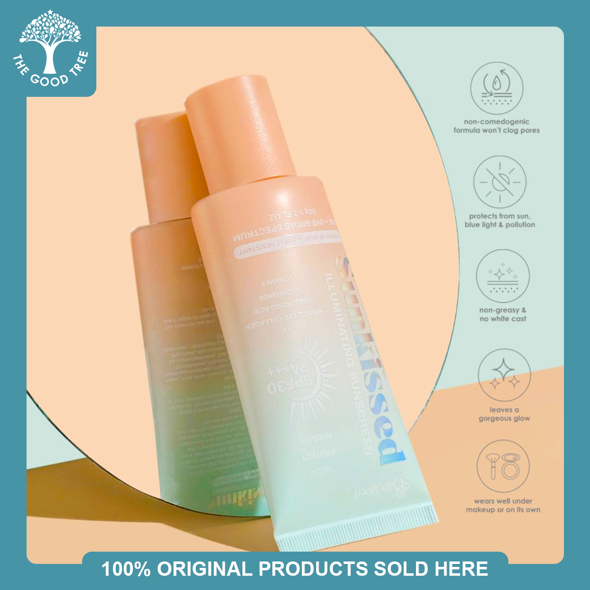Authentic Barefaced Sunkissed Illuminating Sunscreen SPF30 - 50g ...