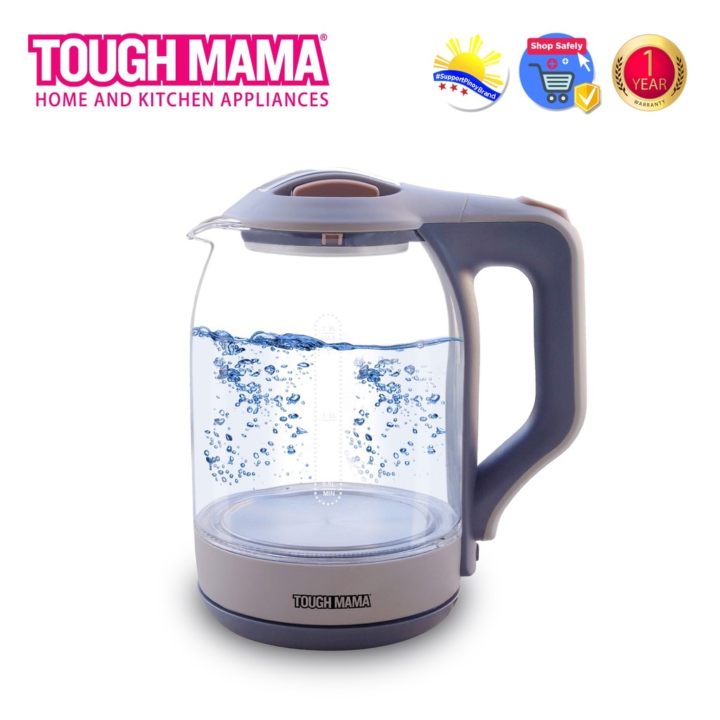 Tough Mama NTMJK18-G 1.8L Glass Electric Kettle | Lazada PH