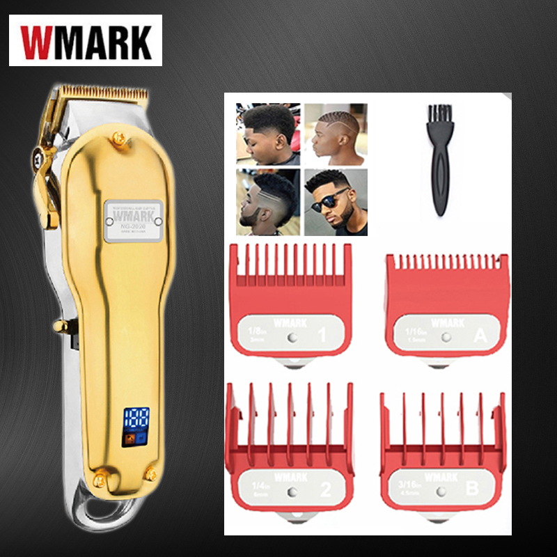 Wmark NG-2020B Wireless Metal Hair Clipper with Lcd Display 2500mah ...