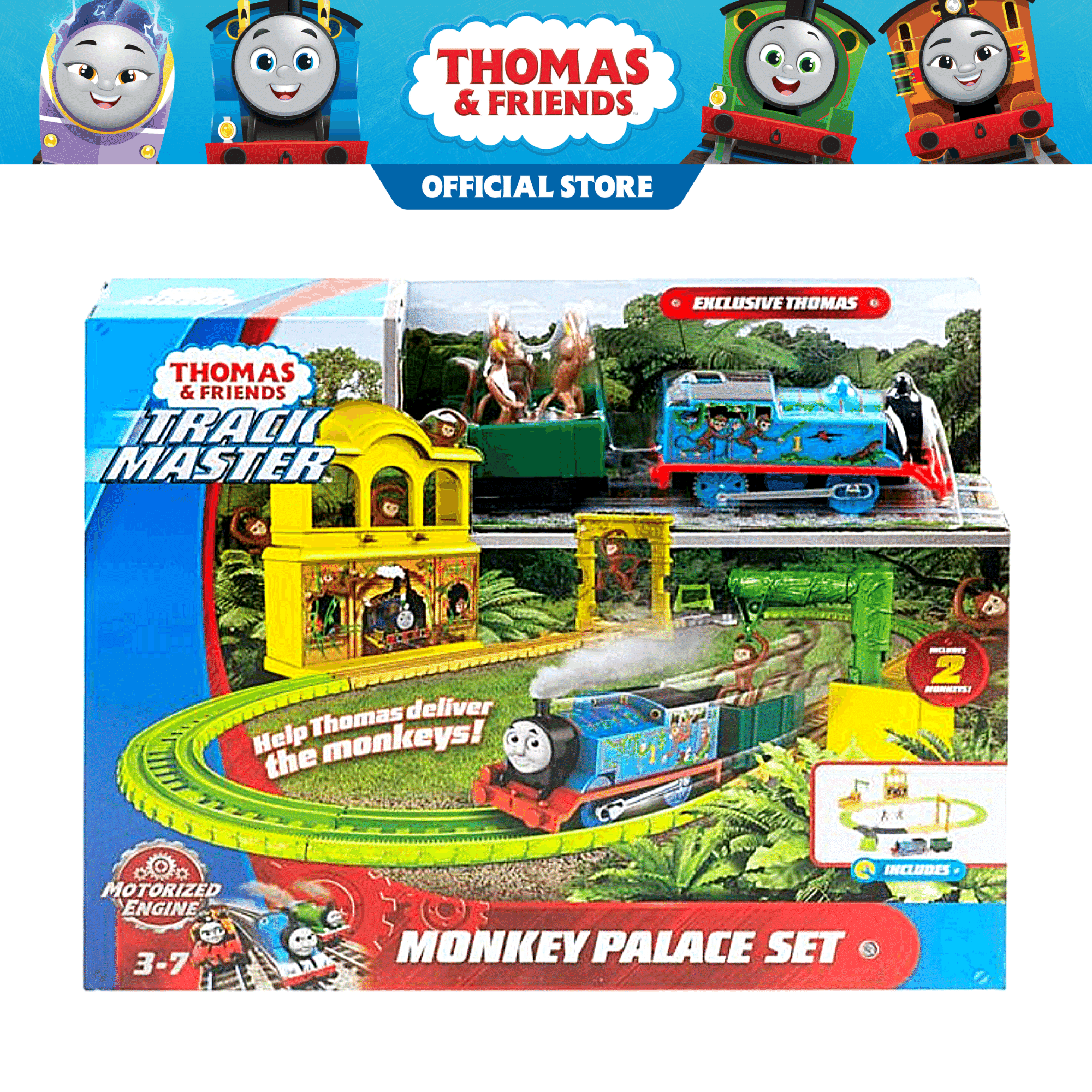 Thomas & Friends Motorized Train Playset - Monkey Palace Thomas and ...