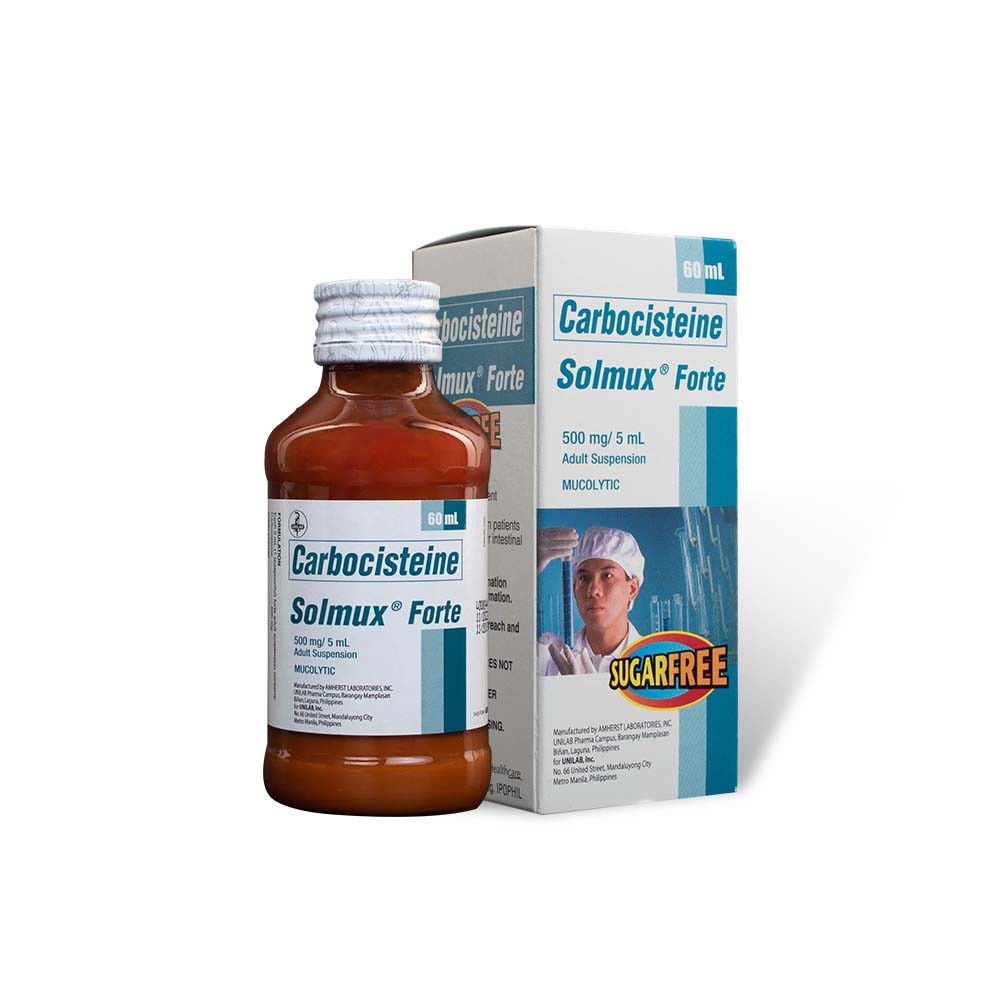 Solmux Adult Suspension 60mL Carbocisteine (Great tasting solution for ...