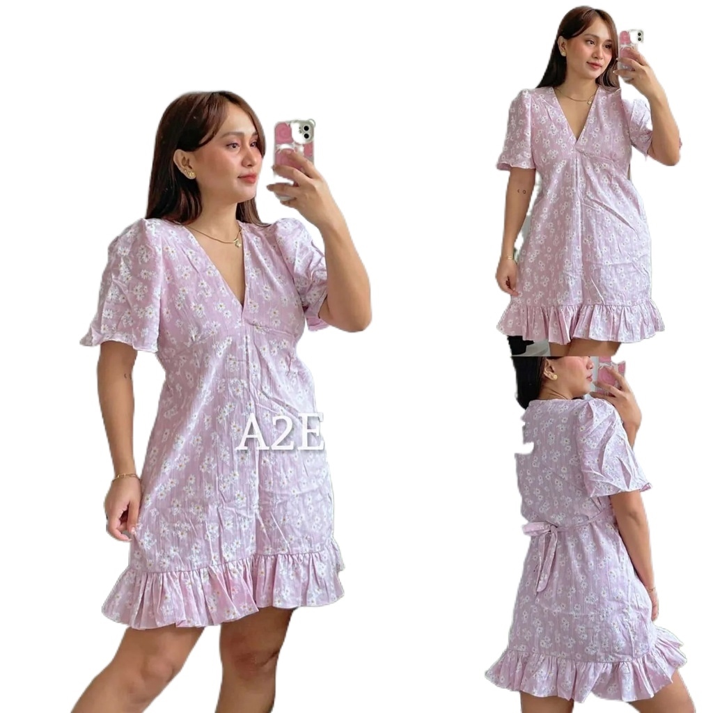 COD Eyelet Dress with Lining Filipiniana Inspired Sleeves | Lazada PH