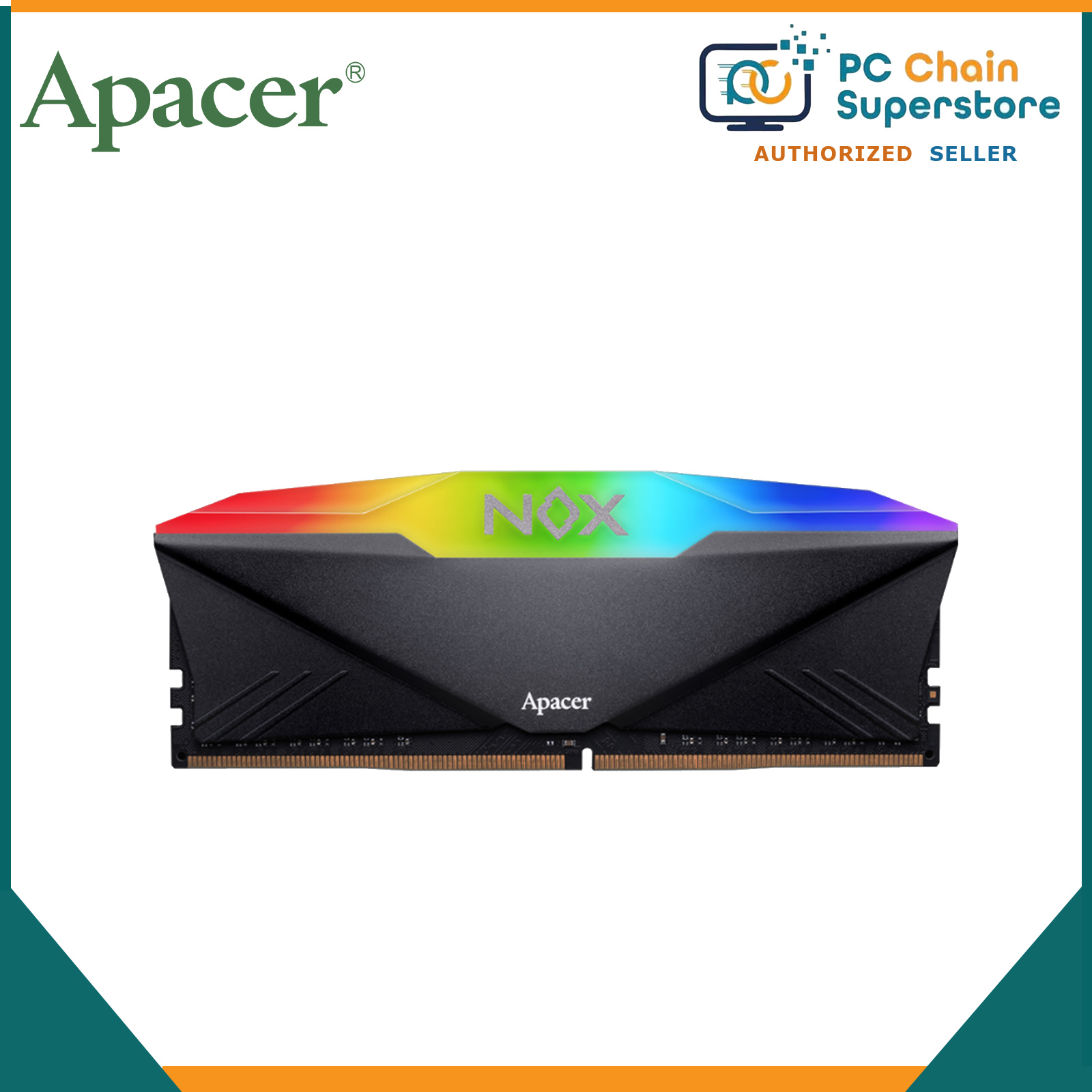 Apacer NOX RGB 8GB DDR4 3200Mhz Memory with Heat Sink for Intel / AMD ...