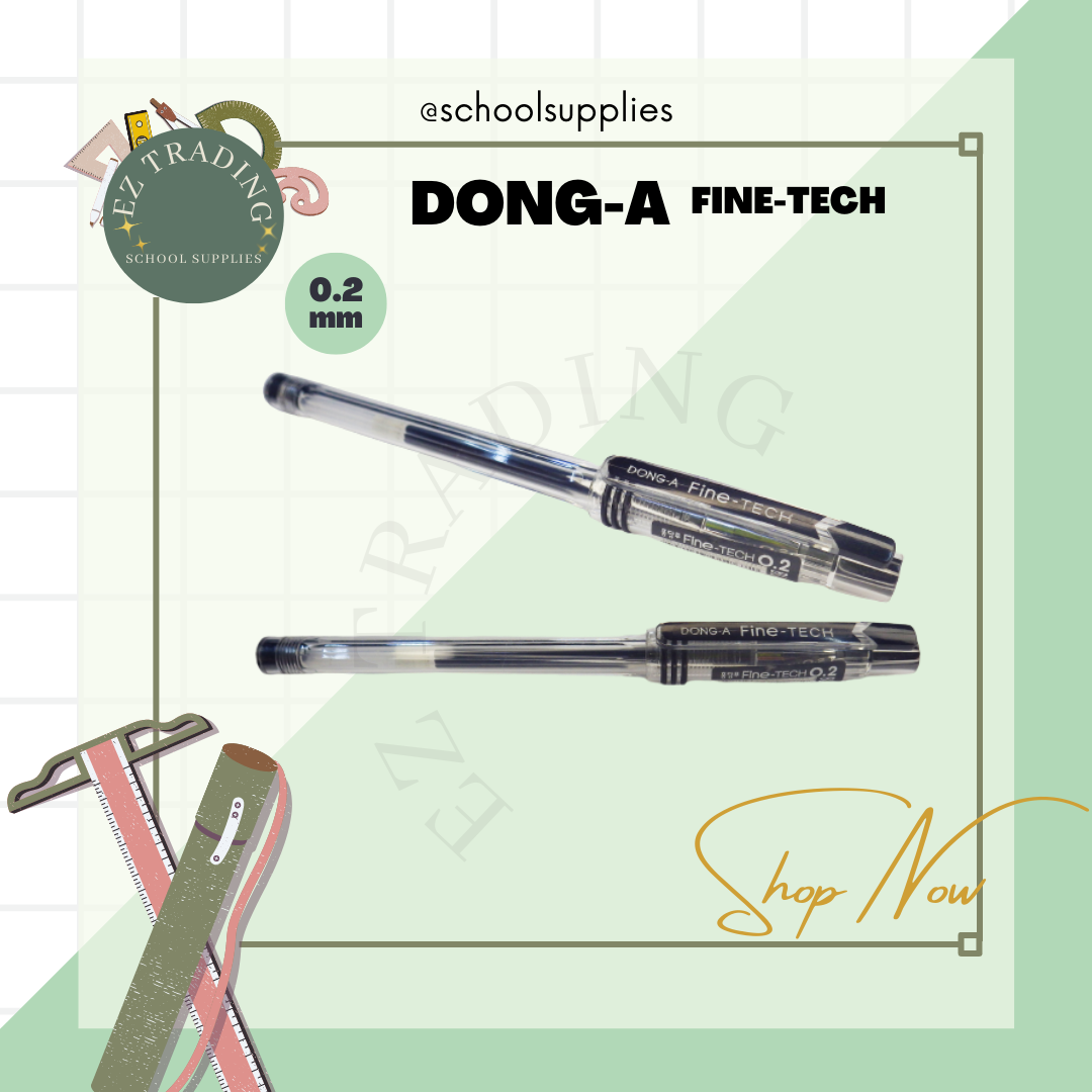Dong- A Fine Tech Sign Pen Refill Ballpen (Black, Blue) 0.2 & 0.4 ...