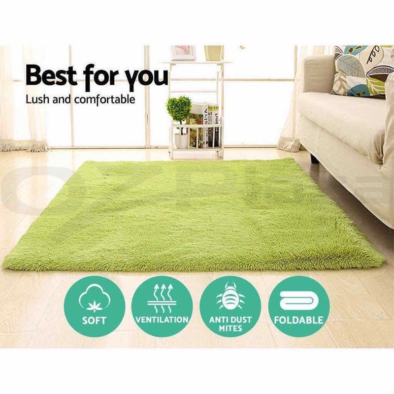 Vigora.ph Green 80cm x 120cm Home Living Fluffy Rugs Shaggy Dining Room ...