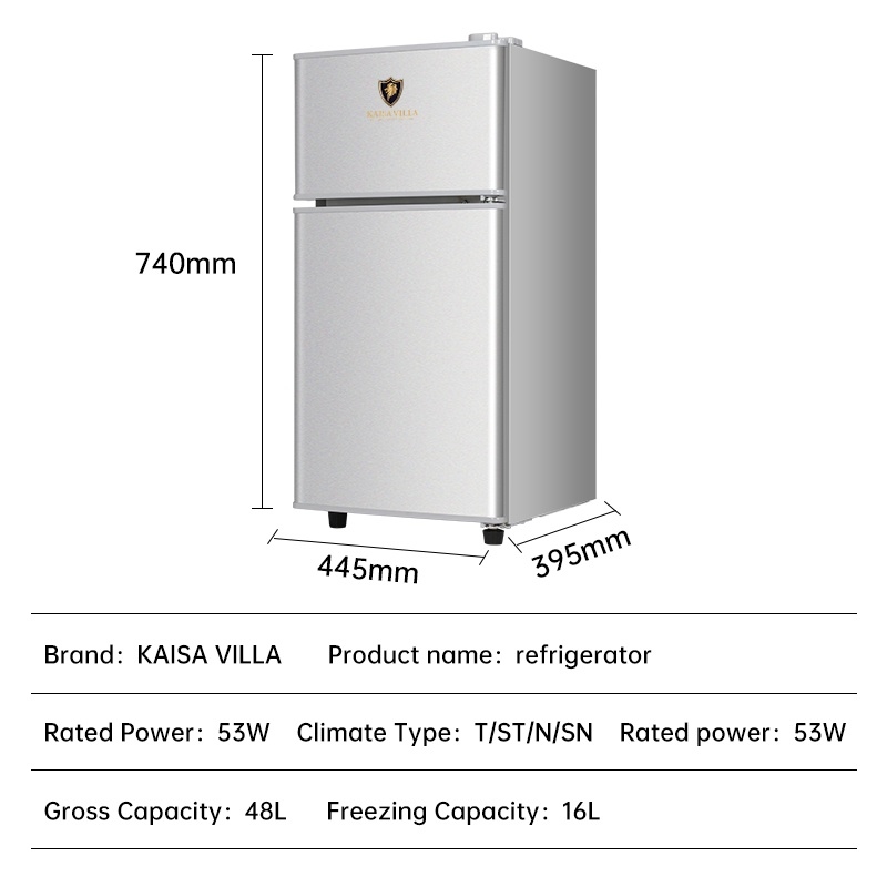 Kaisa Villa mini refrigerator with freezer 48L for room frost fridge ...