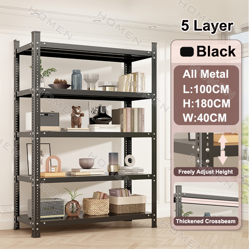 【Bearing 600KG】Multi-Purpose 5/6 Layer Heavy Duty Steel Rack Bookcases ...