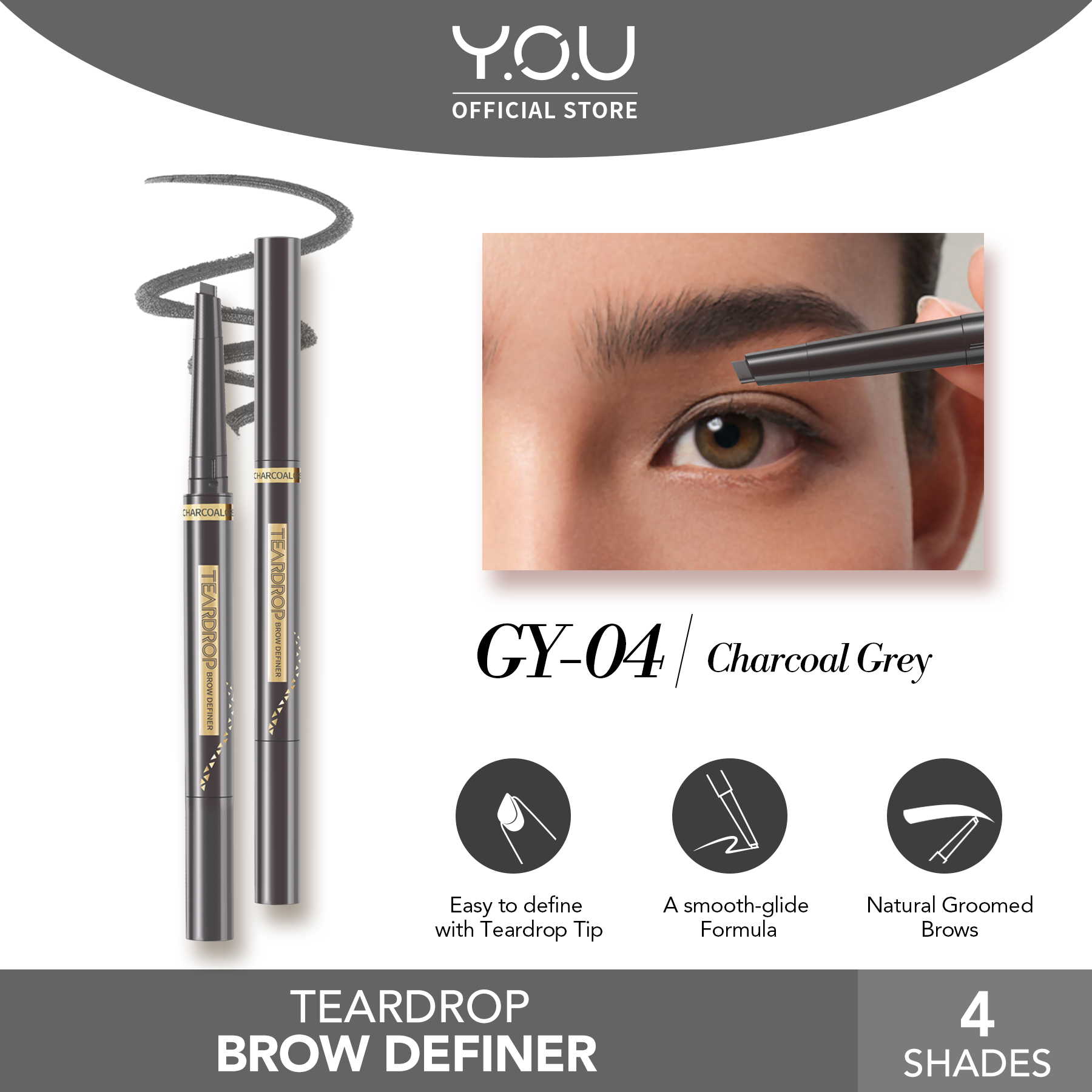 Y.O.U Teardrop Brow Definer | Easy Define with Teardrop Tip | Smooth ...