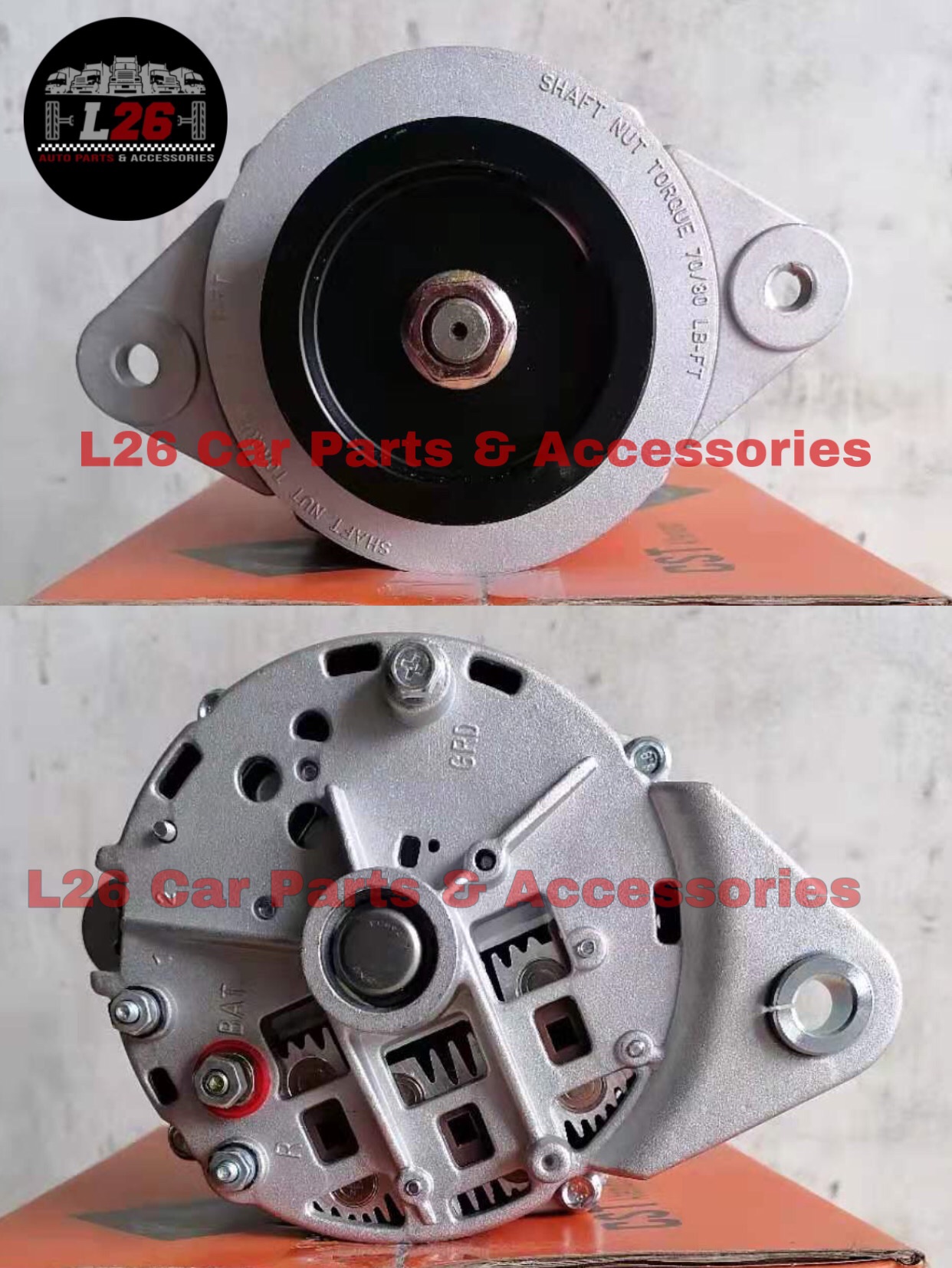 HINO EP750 ALTERNATOR ASSEMBLY 50A 24V BY-0103IR SINGLE PULLEY W/O ...