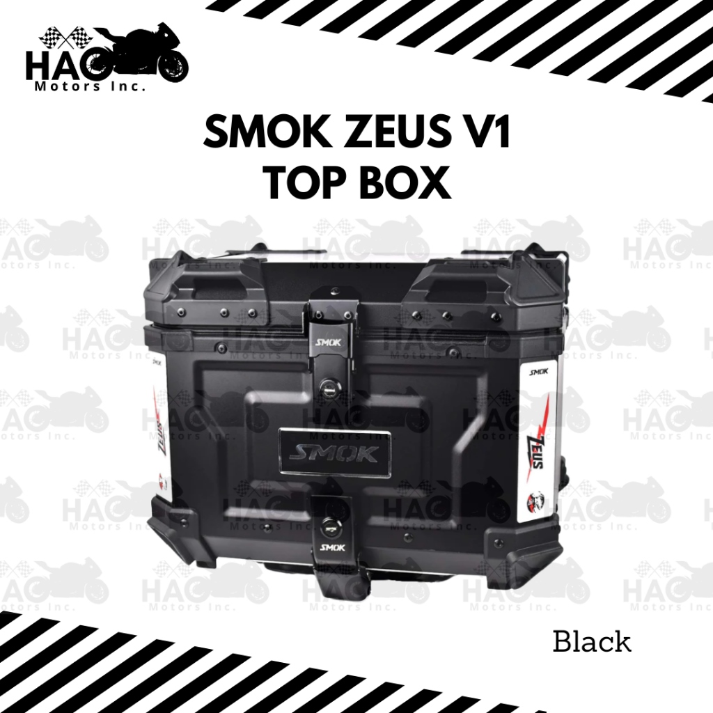 45L TOP BOX POSEIDON/ ZEUS/ CARBON LODI/ POIZON/ WITH BASE PLATE Motor ...