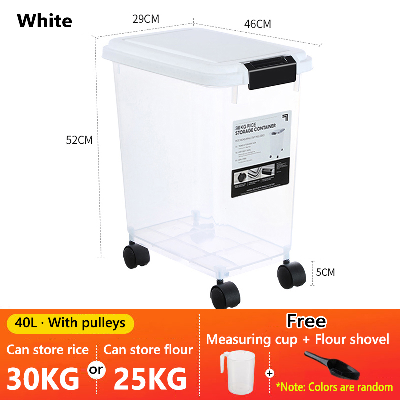 25kg Rice Dispenser 25kilos Rice Bucket Airtight Rice Storage Container ...