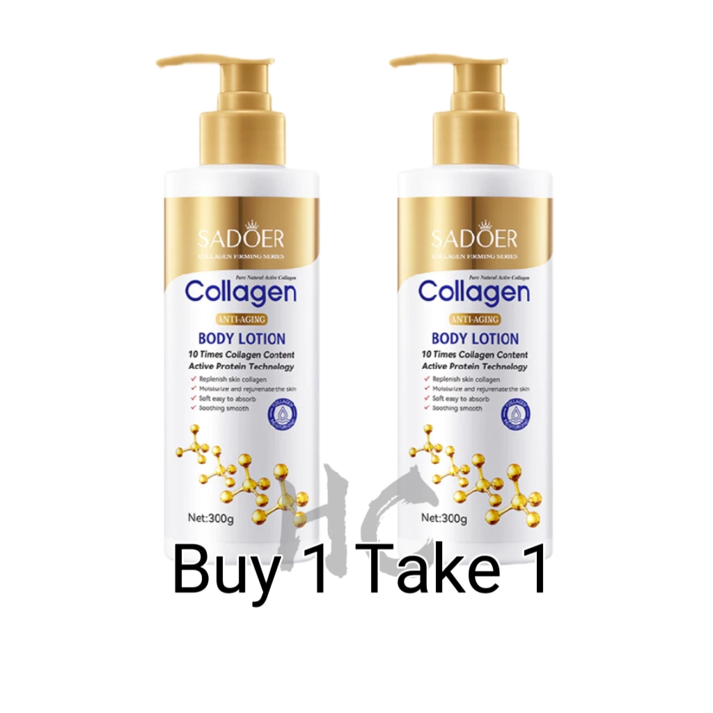 SQF【Buy1Take1】SADOER Collagen Whitening Body Lotion Effective Permanent Whitening Wrinkle Anti ...
