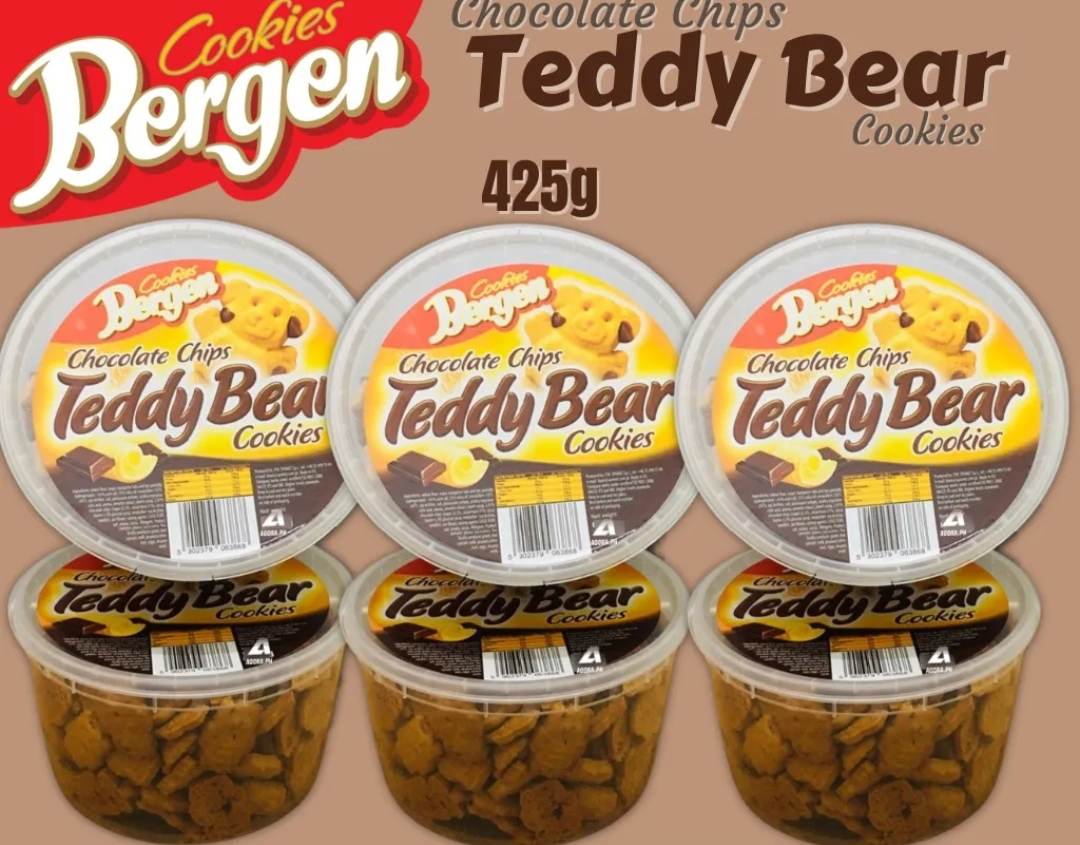 Cookies Bergen Chocolate Chips Teddy Bear Cookies 425g | Lazada PH