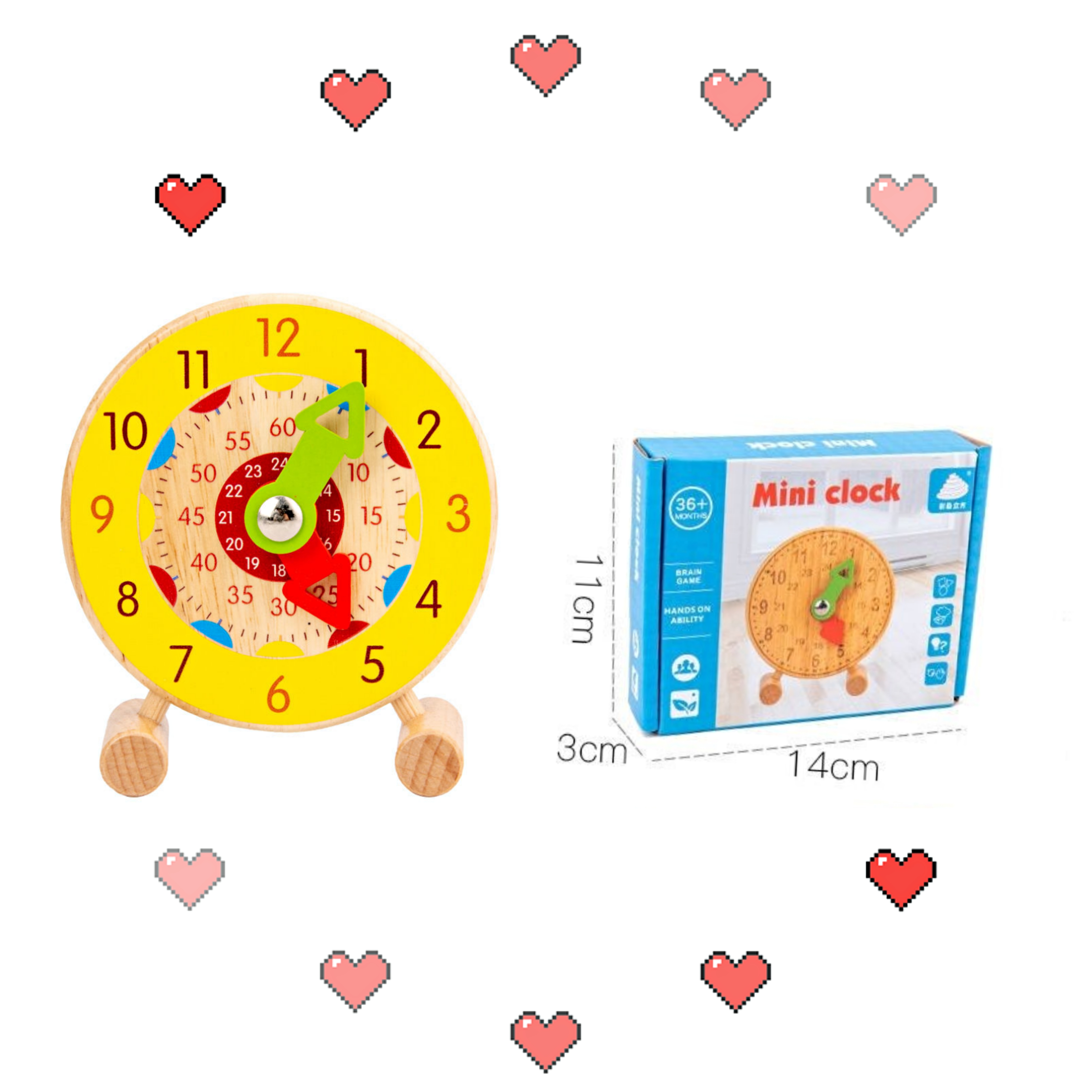 HNTOB MINI Cognitive Kindergarten Educational Wooden Simulation Mini ...