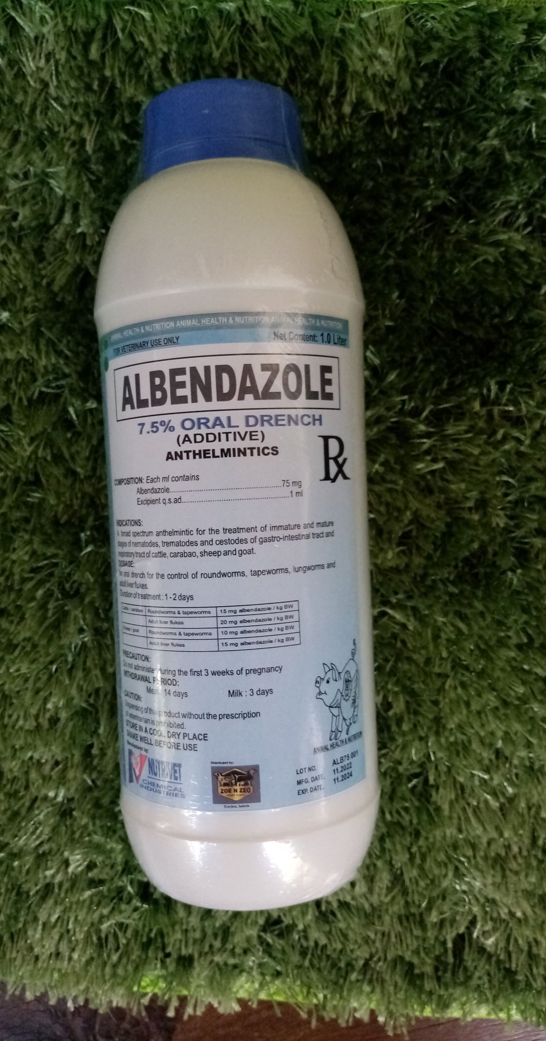 7.5 % ALBENDAZOLE 1LITRE | Lazada PH